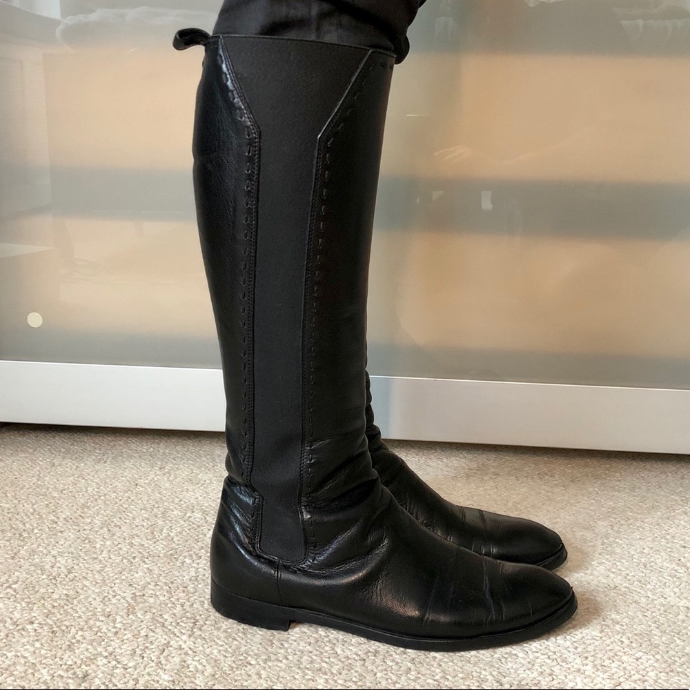 Yves Saint Laurent Hyde Black Leather Riding Boot - Gem